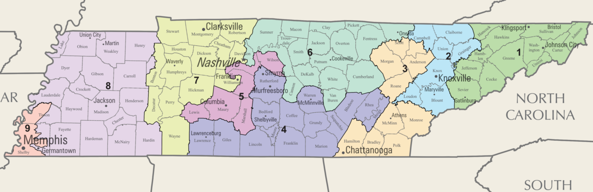Redrawing all or most of Tennessee's congressional districts in May for ...
